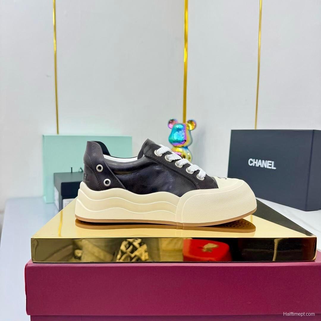 Chanel 2025 SS Panda Loafers Bread Shoes Original Calfskin - LY00320 ...