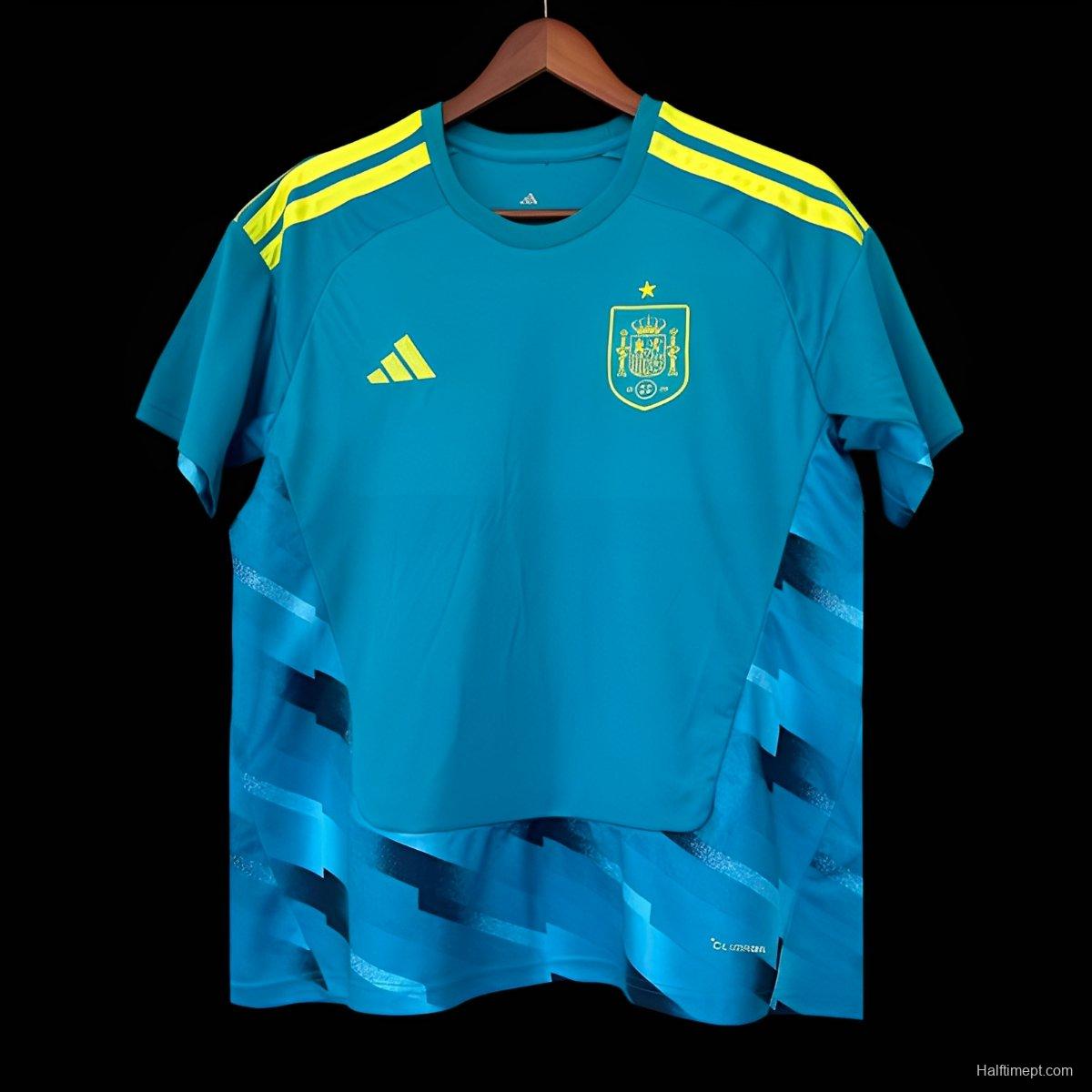 2026 Spain Blue Goalkeeper Jersey - Halftime
